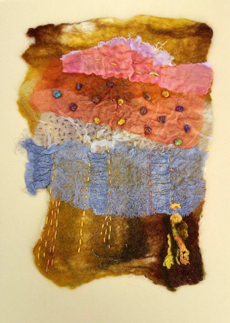 Felted Embroidered abstract by Gilly Pain - Etsy UK