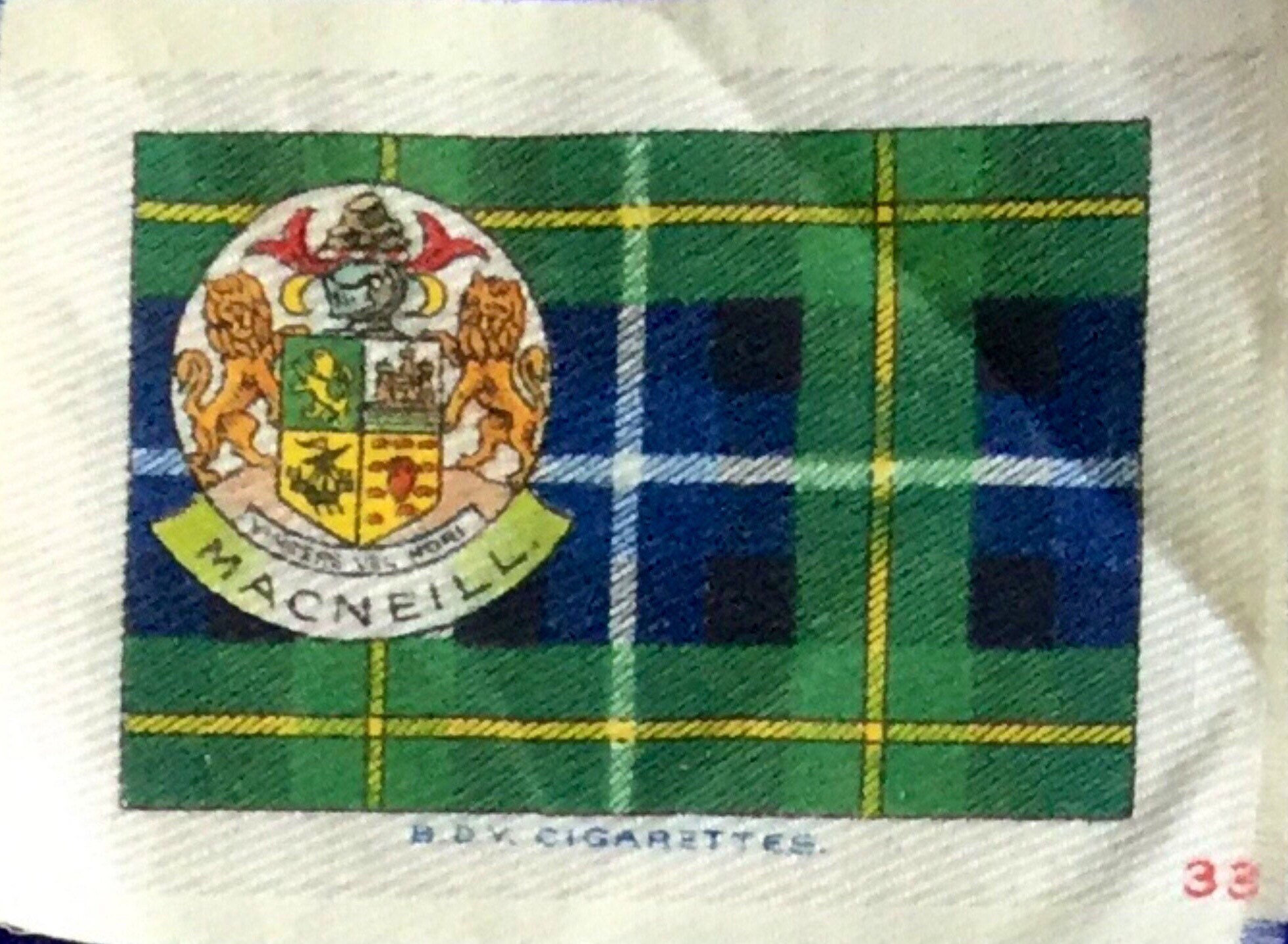 Antique Scottish MACNEILL Clan Tartan & Arms Original Single - Etsy Norway
