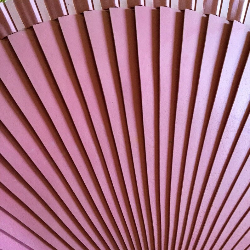 Vintage 1950s Hand Painted Fan - Exquisitely Painted Pink Fan With Red ...