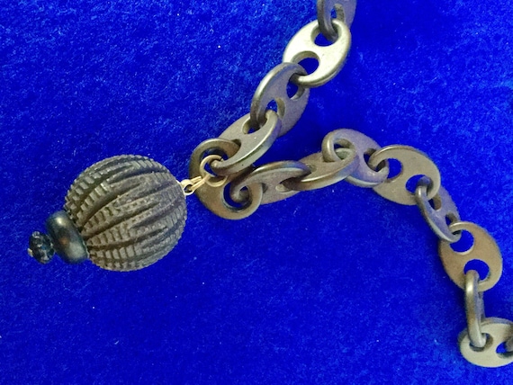 Antique Victorian Vulcanite Chain Link Mourning Necklace With - Etsy