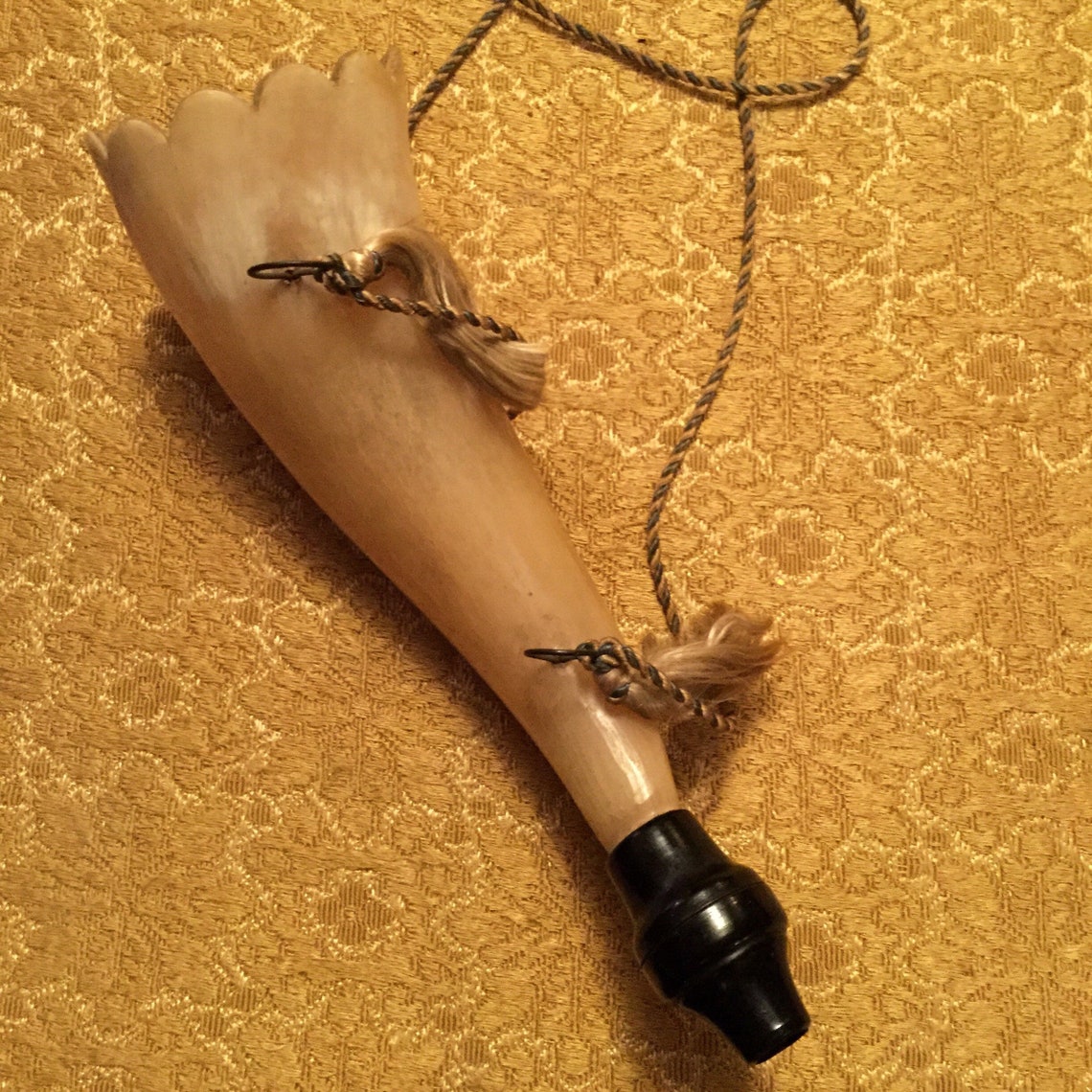 1930s Vintage Luzern Souvenir ‘hunting Horn’ With Floral Transfer Print ...