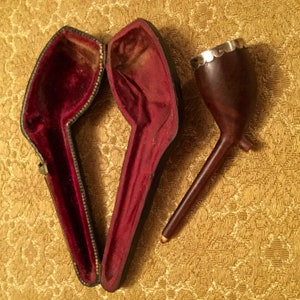 Exquisite Antique C1880-1890 Victorian Footed “cutty” Pipe With Silver ...