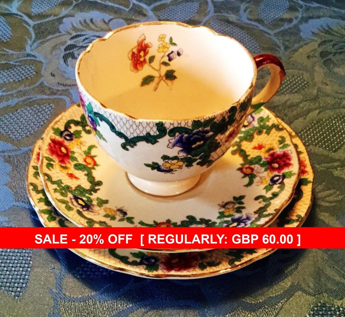 1930s Vintage Royal Cauldron Victoria Design Trio with Cup | Etsy