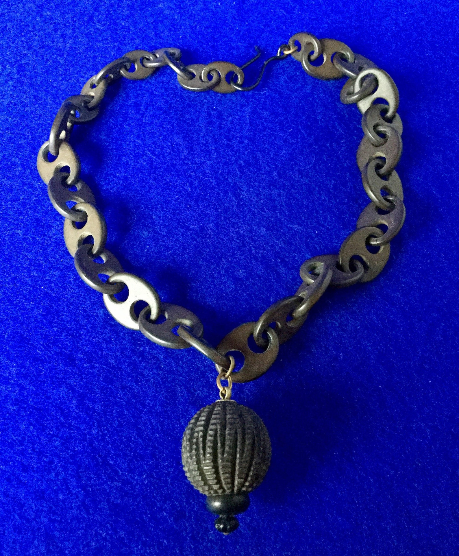 Antique Victorian Vulcanite Chain Link Mourning Necklace With - Etsy