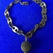 Antique Victorian Vulcanite Chain Link Mourning Necklace With Carved ...