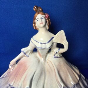 Regency Style Edwardian Porcelain Jane Austen Period Crinoline Lady ...