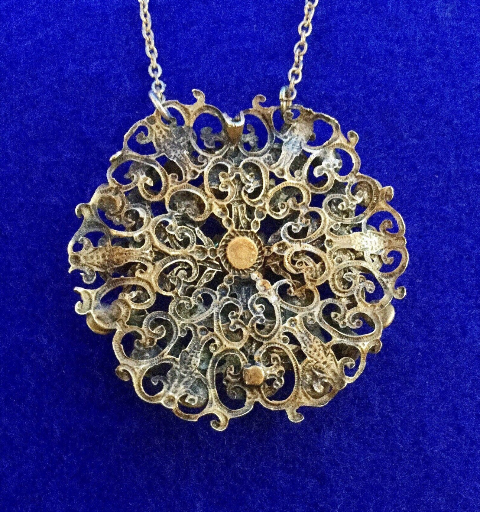 Fabulous 1920s Bohemian or Czechoslovakian Art Nouveau Brass Pendant ...