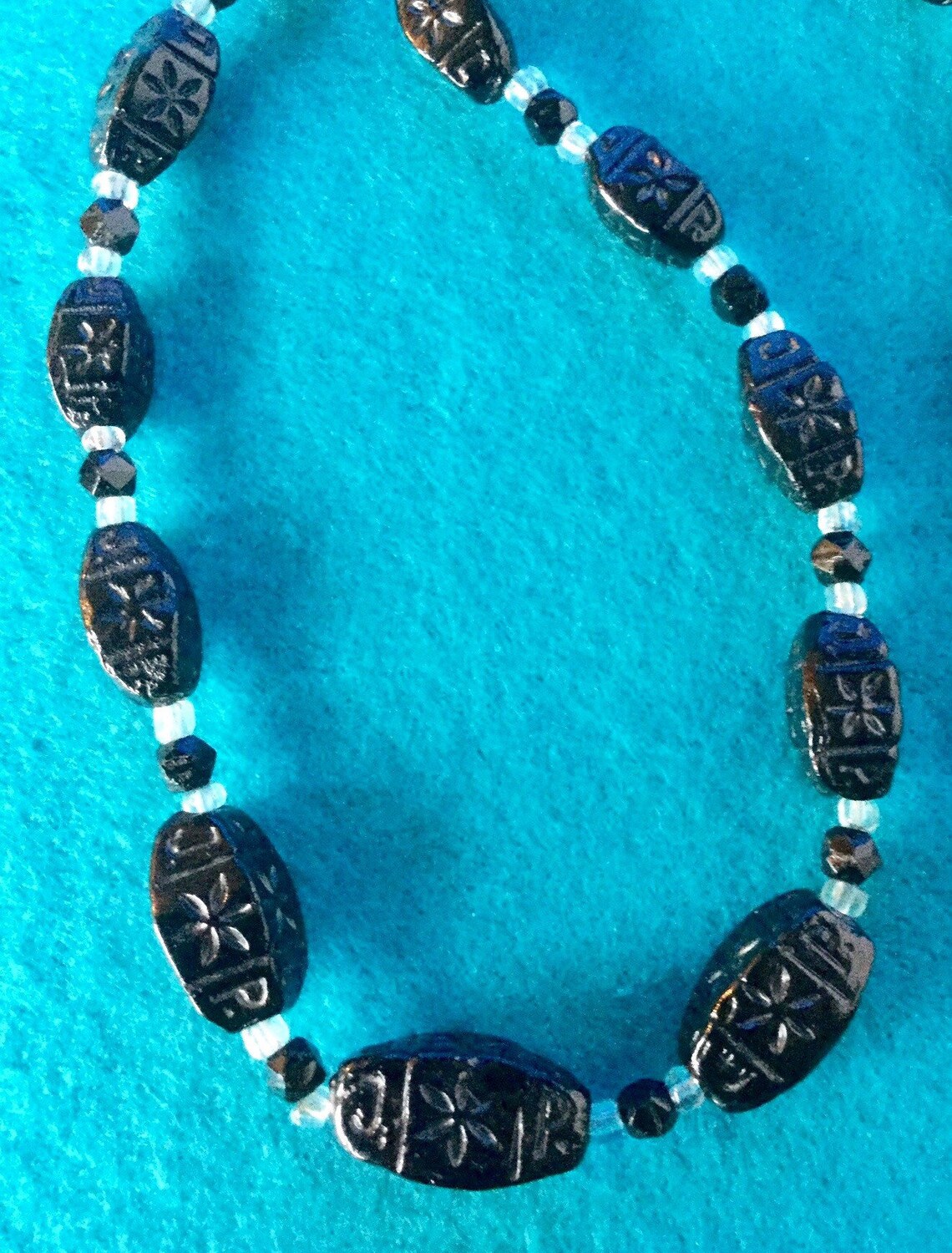 Black Neiger Brothers Bead Necklace 1930s - Etsy