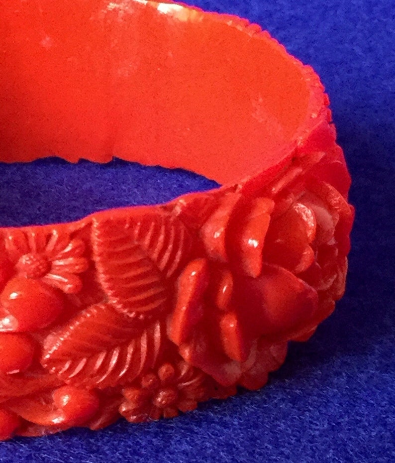 1920s Vintage Red Celluloid Bangle | Etsy