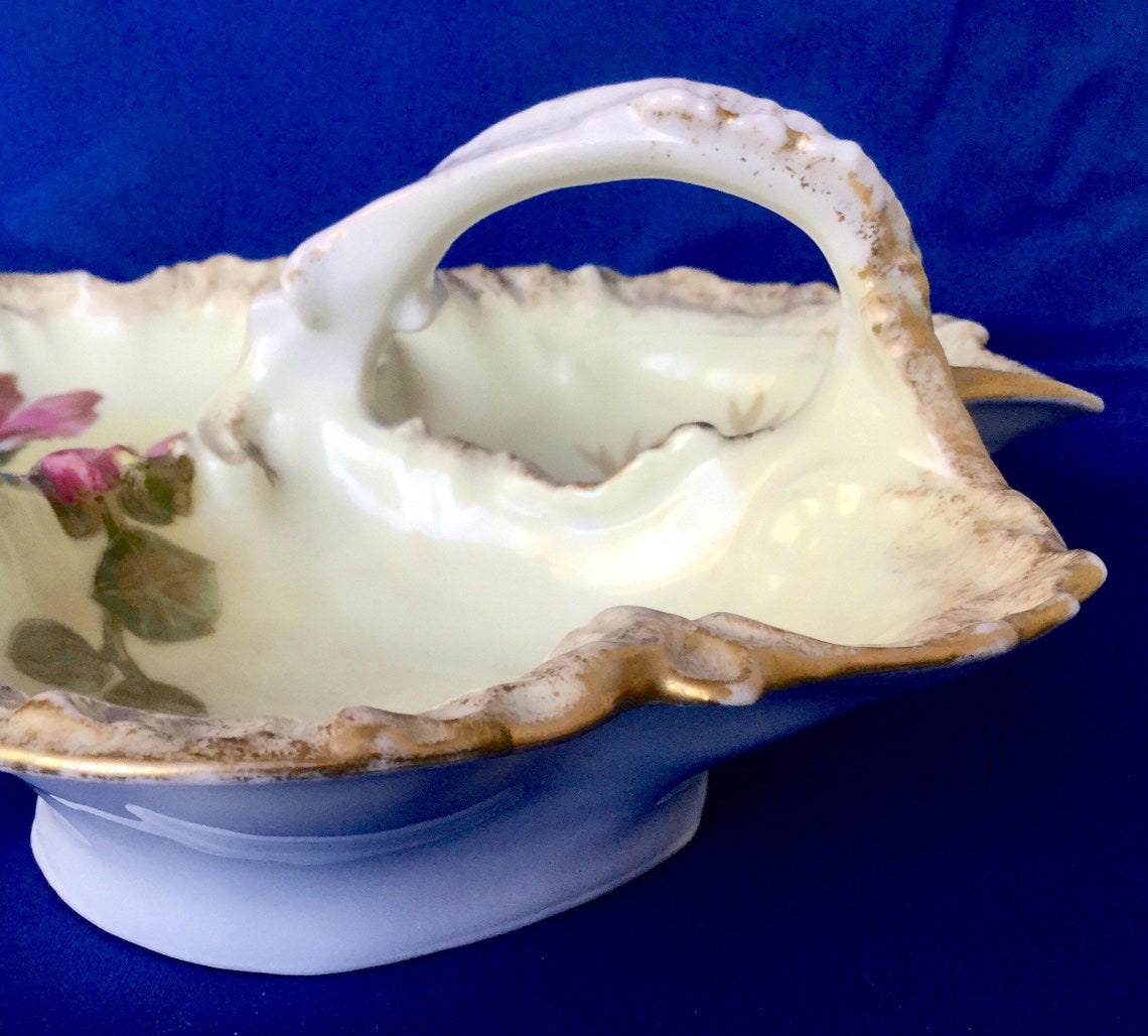 Antique Victorian Limoges Porcelain Serving Dish in 3 Parts | Etsy