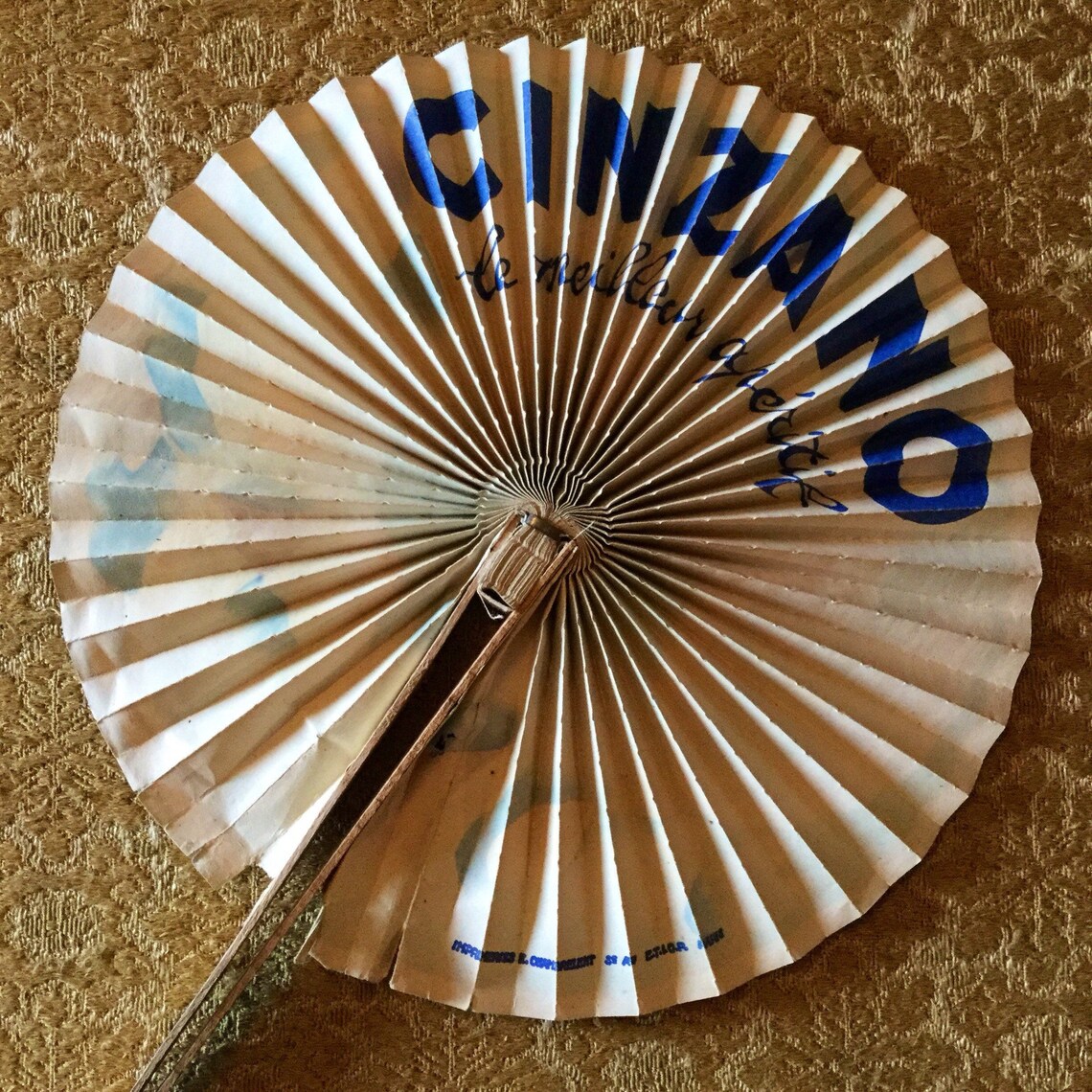 Rare 1900s Promotional ‘cinzano Hand Fan’ - Etsy