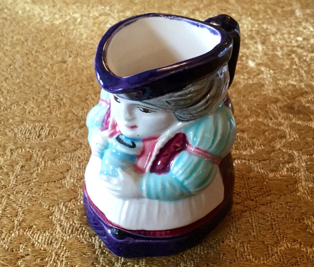 1950s Vintage Toby Jug Character Featuring a Colonial Woman Holding a ...