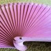 Vintage 1950s Hand Painted Fan - Exquisitely Painted Pink Fan With Red ...