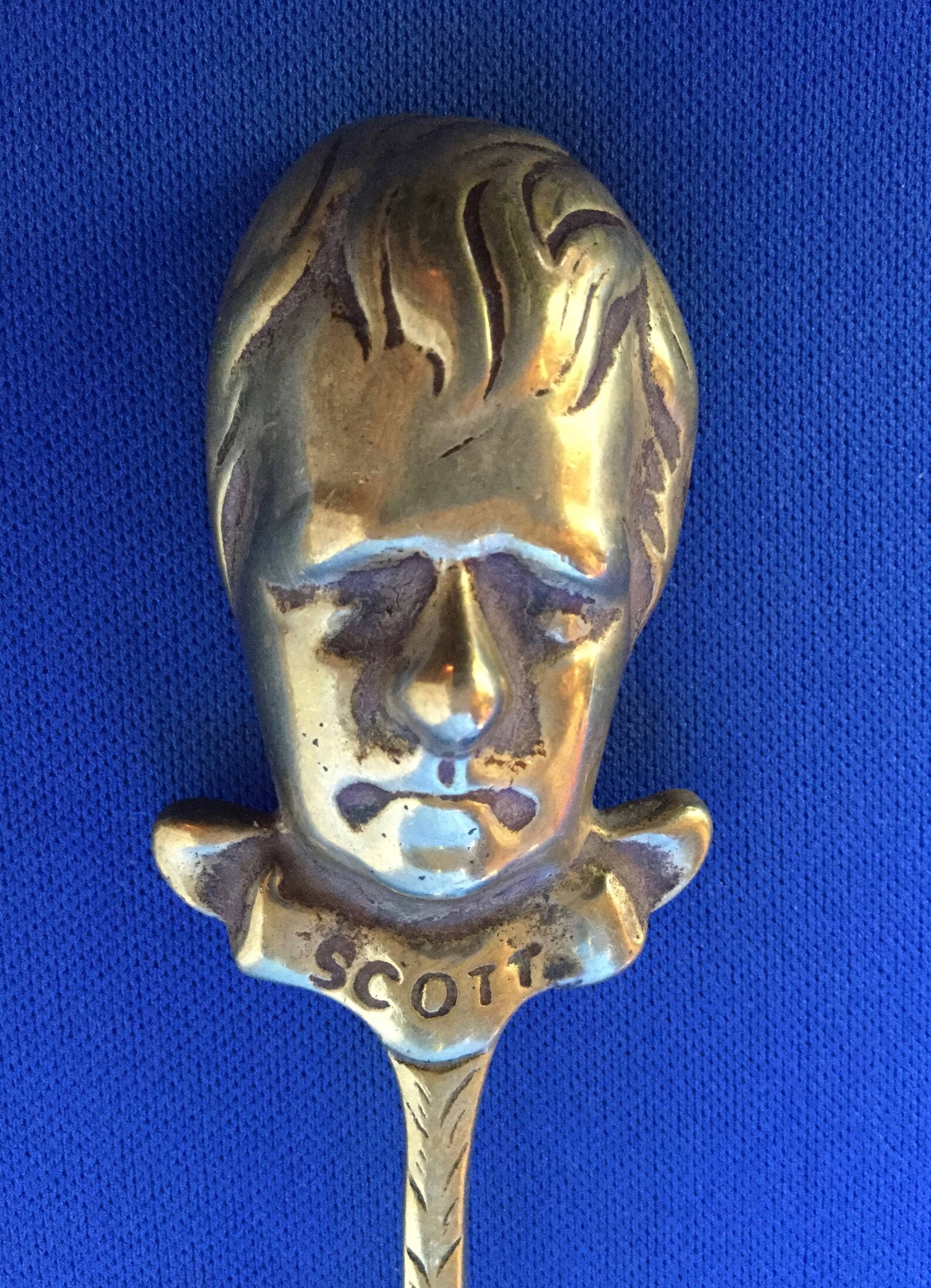 Sir Walter Scott Spoon - Vintage Solid Brass Commemorative Spoon ...