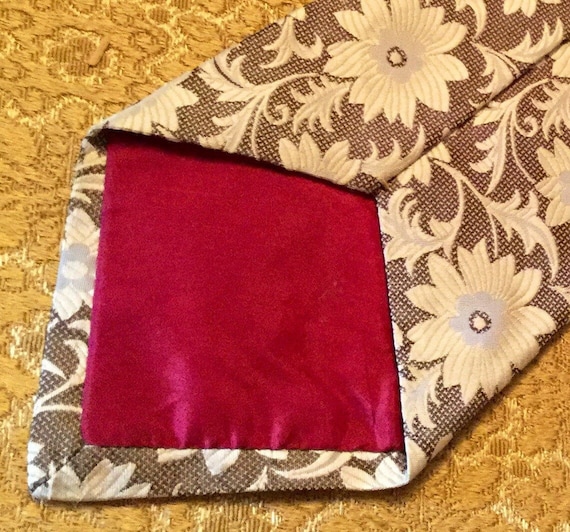 Vintage Sammy Necktie - 1970s Floral Polyester Kipper… - Gem