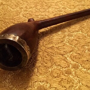 Exquisite Antique C1880-1890 Victorian Footed “cutty” Pipe With Silver ...