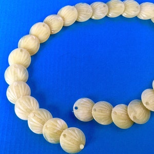 Vintage Pale Yellow , Flat , Poppit Beads - Etsy