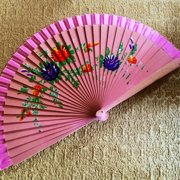 Hand Painted Fan - Etsy UK
