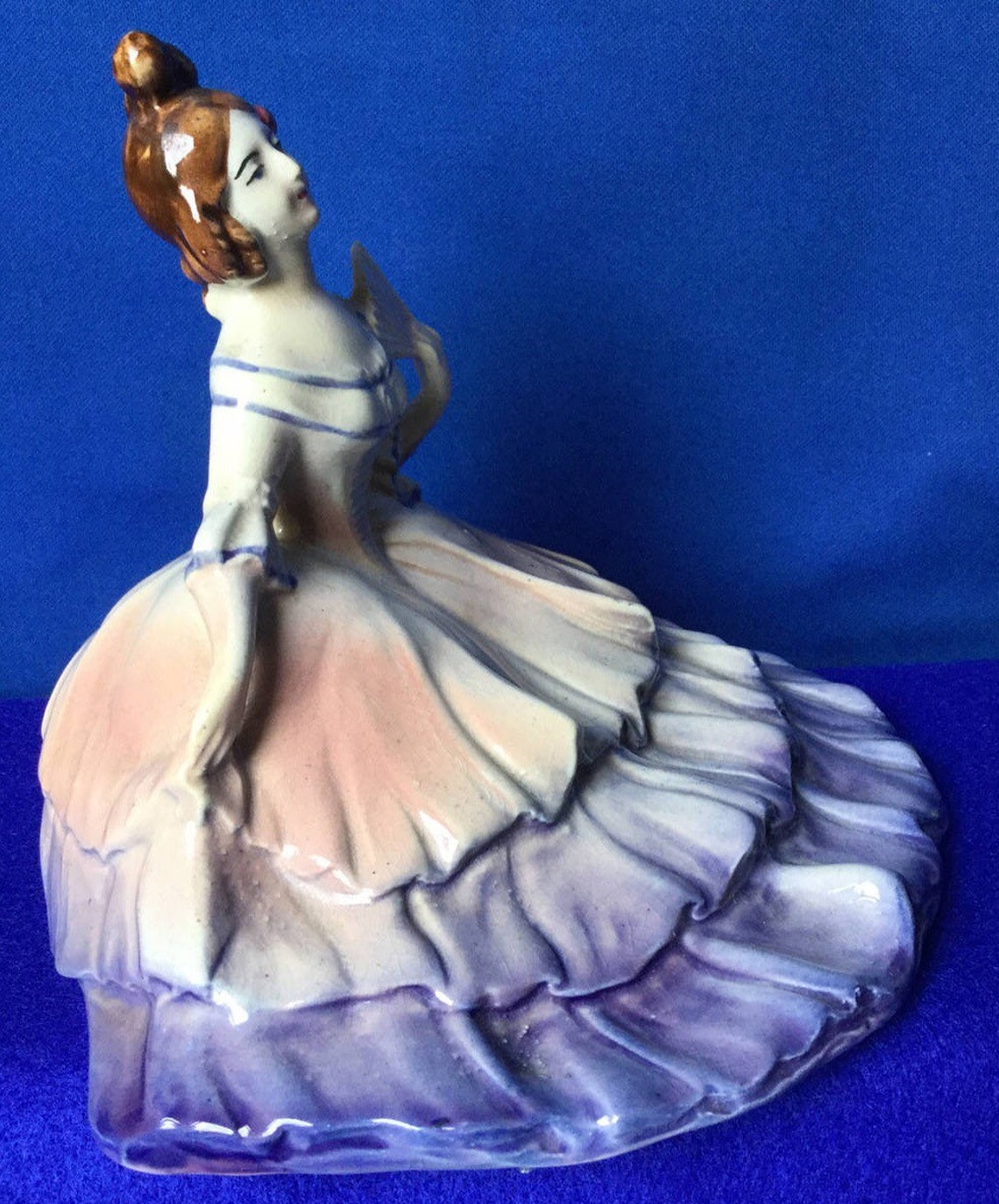 Regency Style Edwardian Porcelain Jane Austen Period Crinoline Lady ...