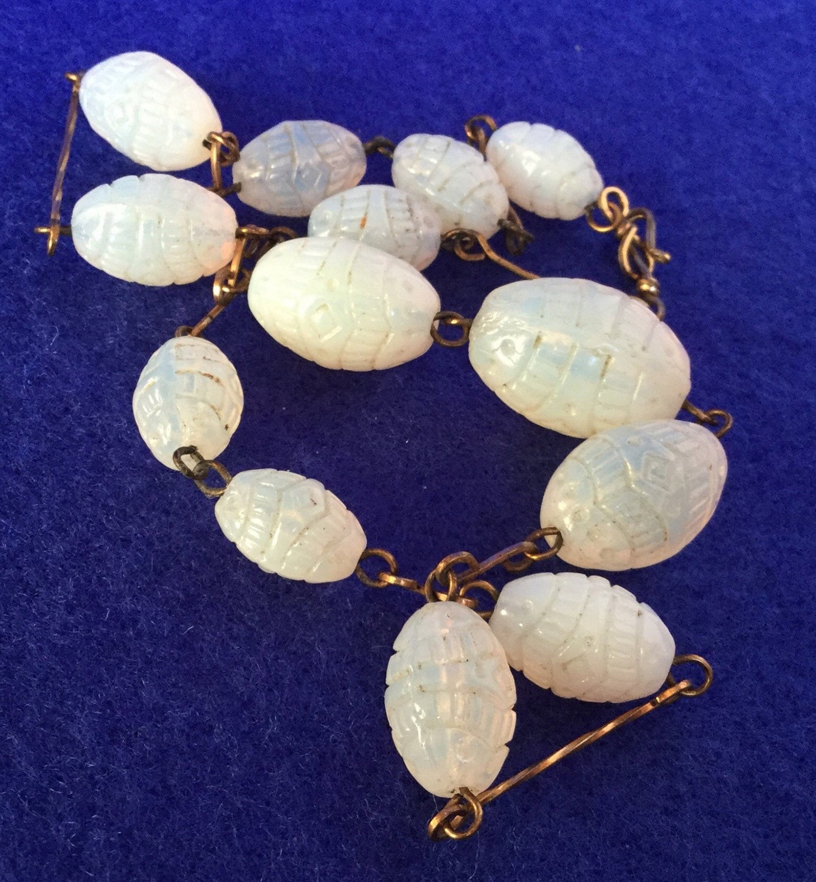 A 1930s Max Neiger Moulded Uranium Glass Bead Necklace - Etsy