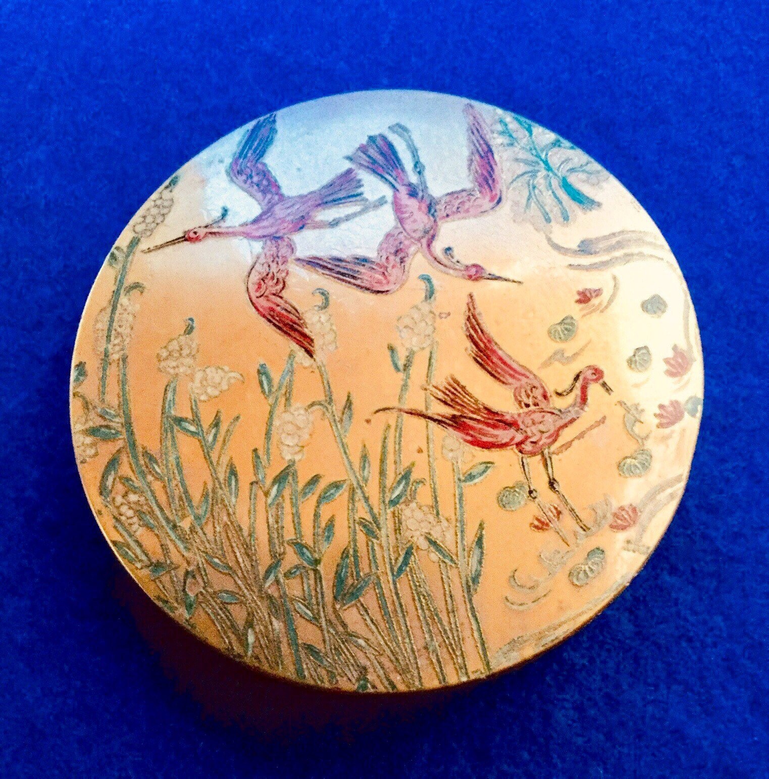 Vintage 1950s Powder Compact British Made Featuring 3 Storks - Etsy