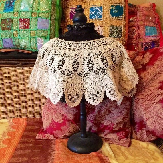 Exquisite Antique Late Victorian Machine Made Detachable Deep | Etsy