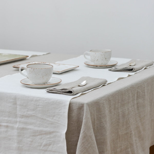 White Table Runner - Etsy UK