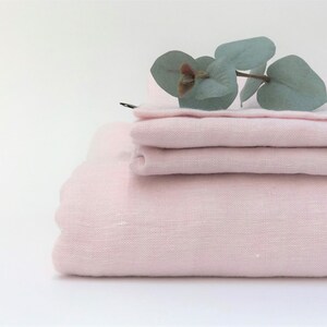 Blush Pink Linen Bedding Set - Etsy