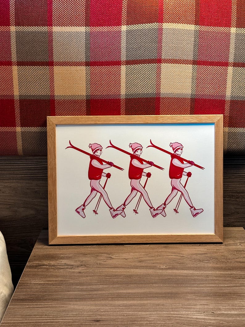 Slopes This Way | Skiing Print, Alpine Art, Skier Artwork, Ski Poster ...