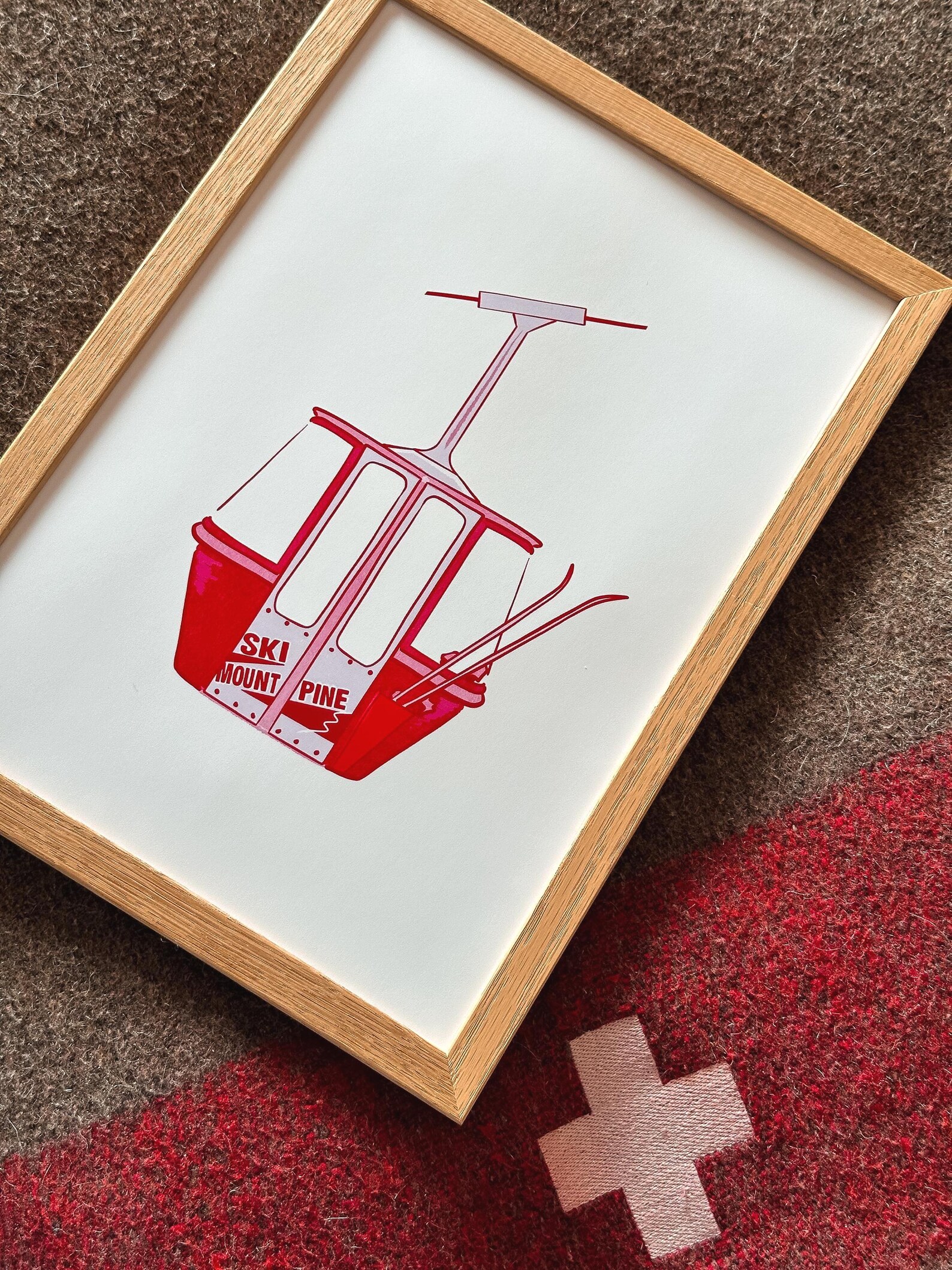 Retro Ski Gondola Poster | Vintage Alpine Art (digital Download) - Etsy