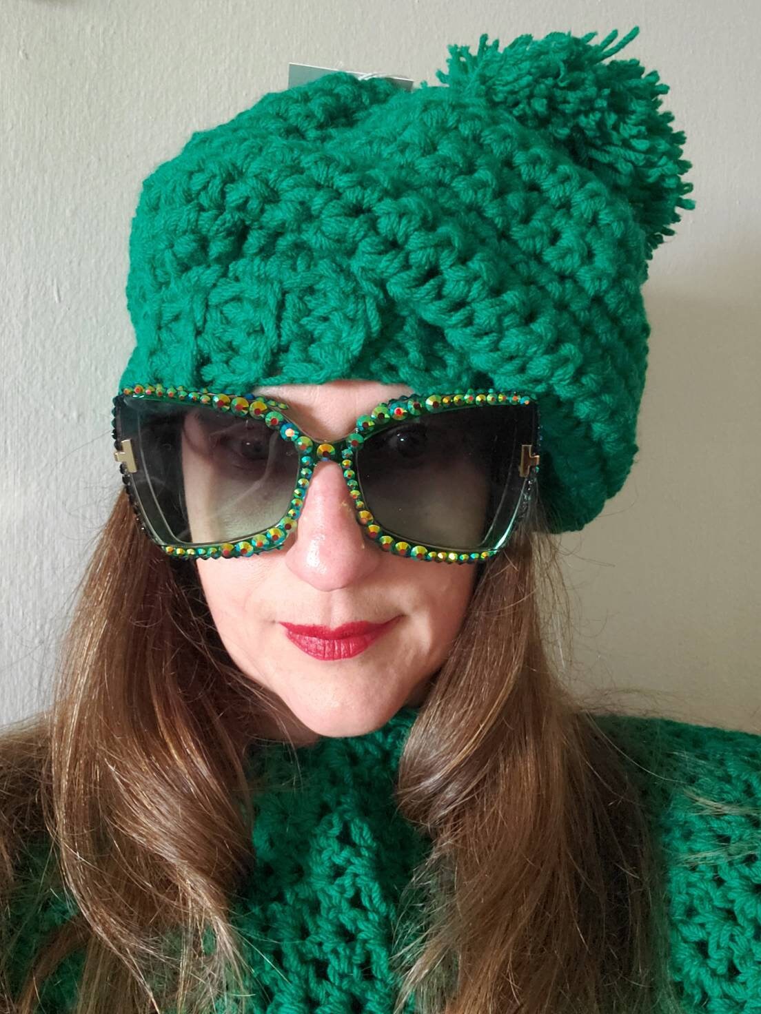 Emerald Green Slouch Hat Perfect for Christmas and St. Patrick's Day ...