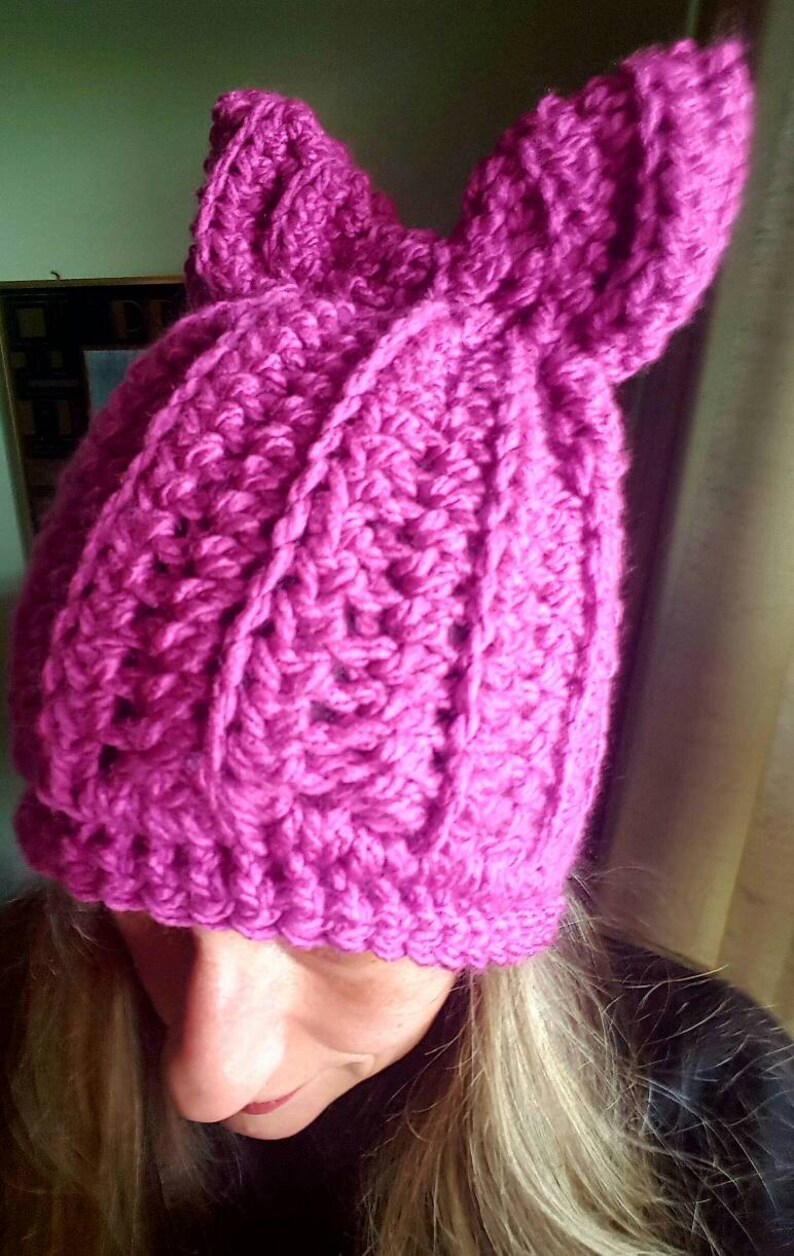 Womens Pussy Hat Hot Pink Pussy Hatpussy Hat Pussy Cat Etsy