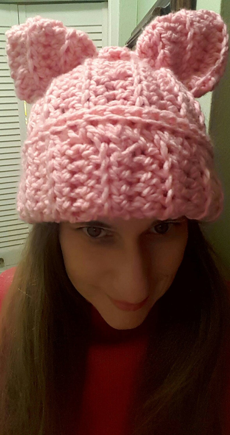 Womens Pussy Hat Light Pink Pussy Hatpussy Hat For Solidarity Pussy Cat Hat In Pink Women