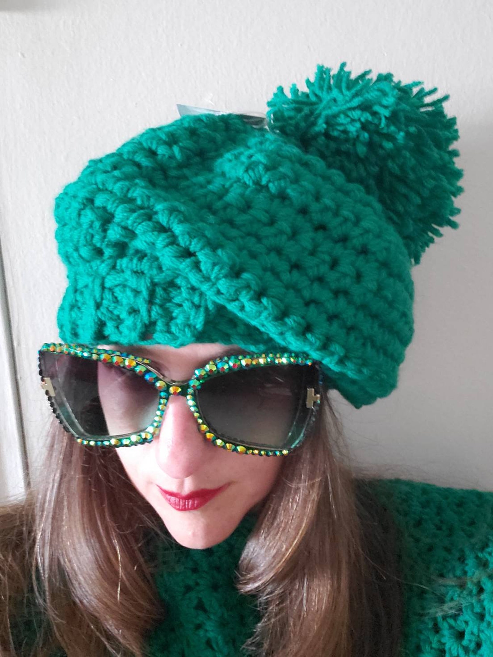 Emerald Green Slouch Hat Perfect for Christmas and St. Patrick's Day ...