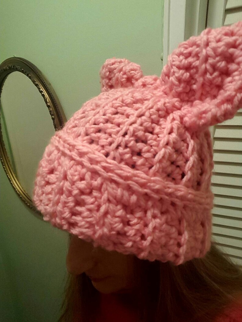 Womens Pussy Hat Light Pink Pussy Hatpussy Hat For Solidarity Pussy Cat Hat In Pink Women