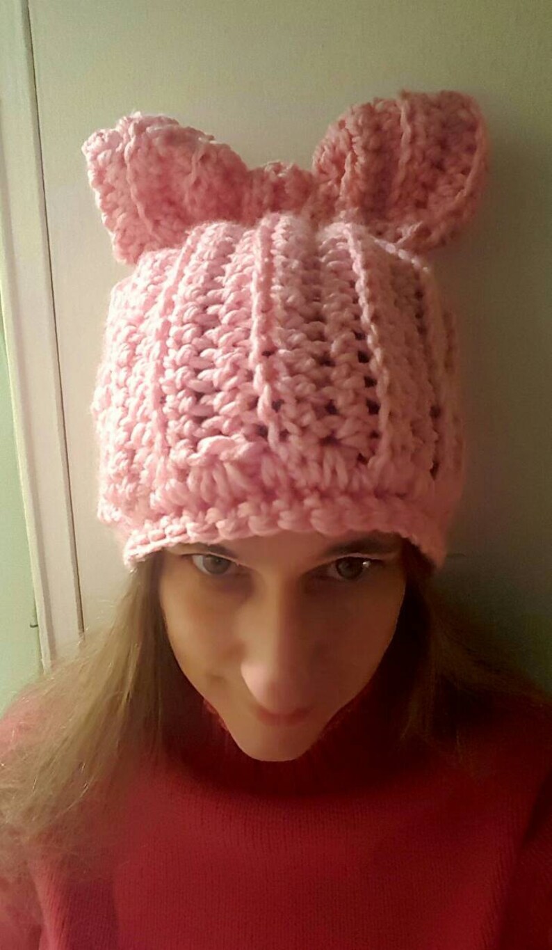 Womens Pussy Hat Light Pink Pussy Hatpussy Hat For Solidarity Pussy Cat Hat In Pink Women