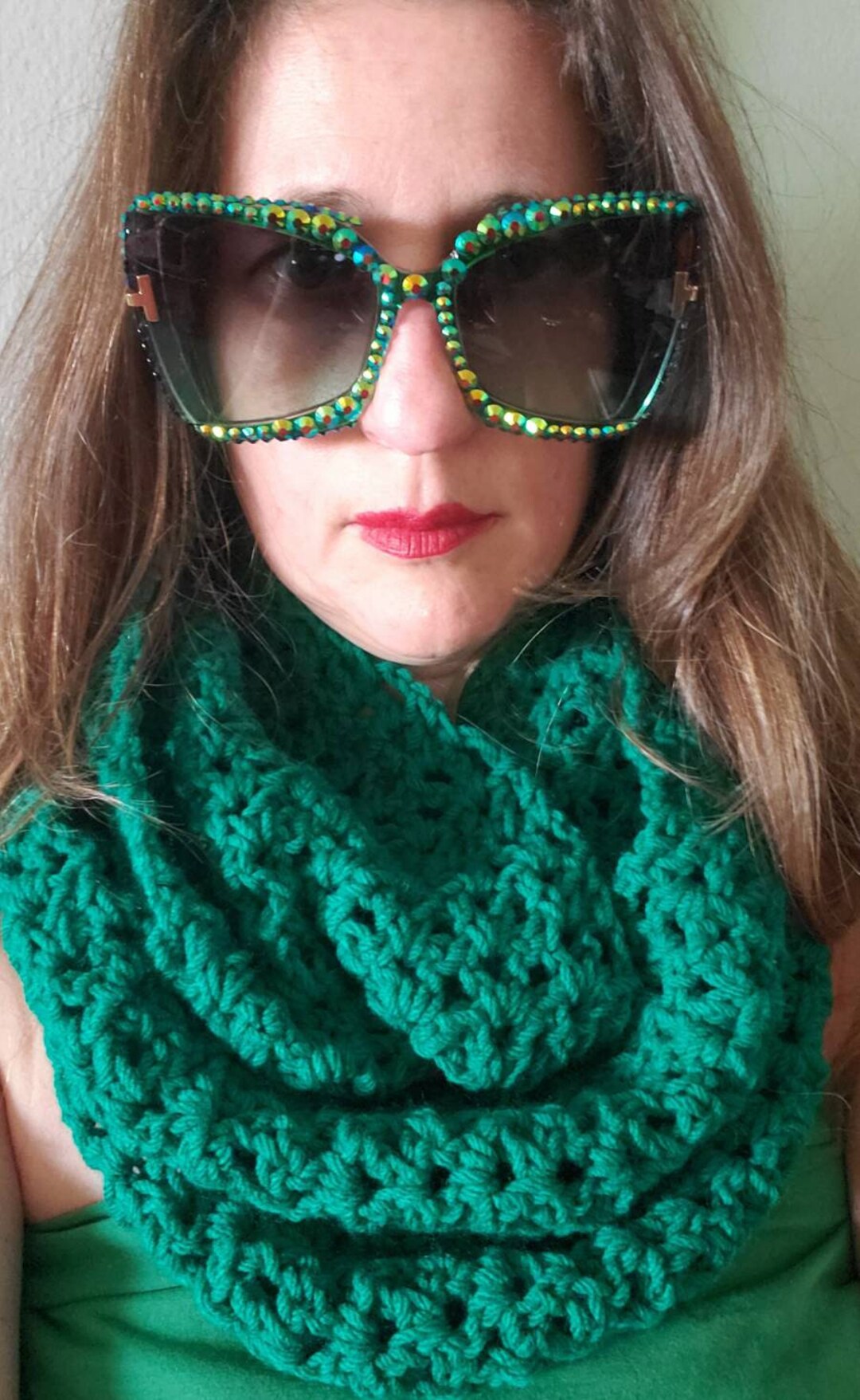 Emerald Green Infinity Scarf Perfect for Christmas and St. Patrick's ...
