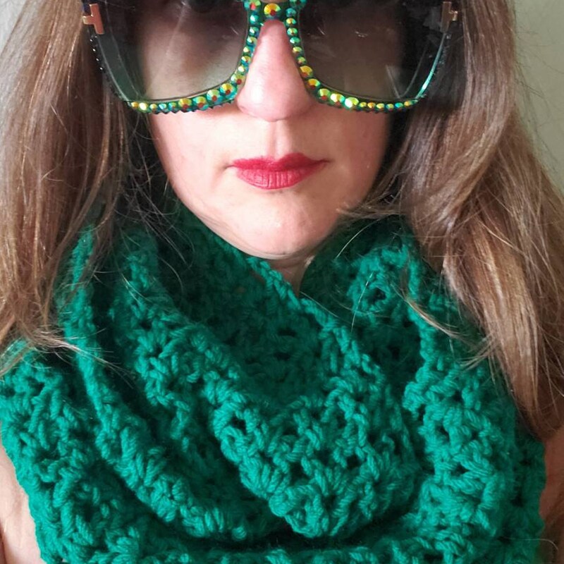 Green Infinity Scarf - Etsy