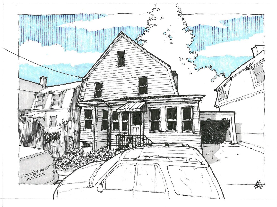 Custom Home Portrait Housewarming Gift House Drawing | Etsy