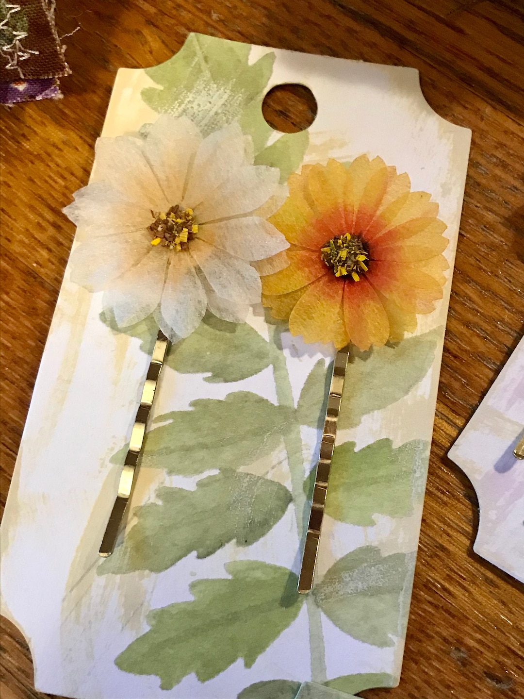 Pinzas para el pelo con delicadas flores - Etsy España