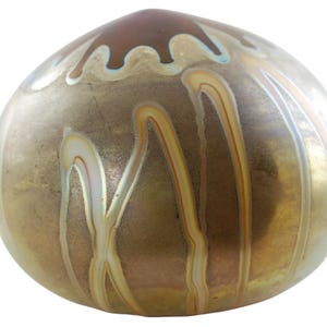 Vintage Stephen Fellerman Hand Blown Iridescent Art Glass Paperweight ...