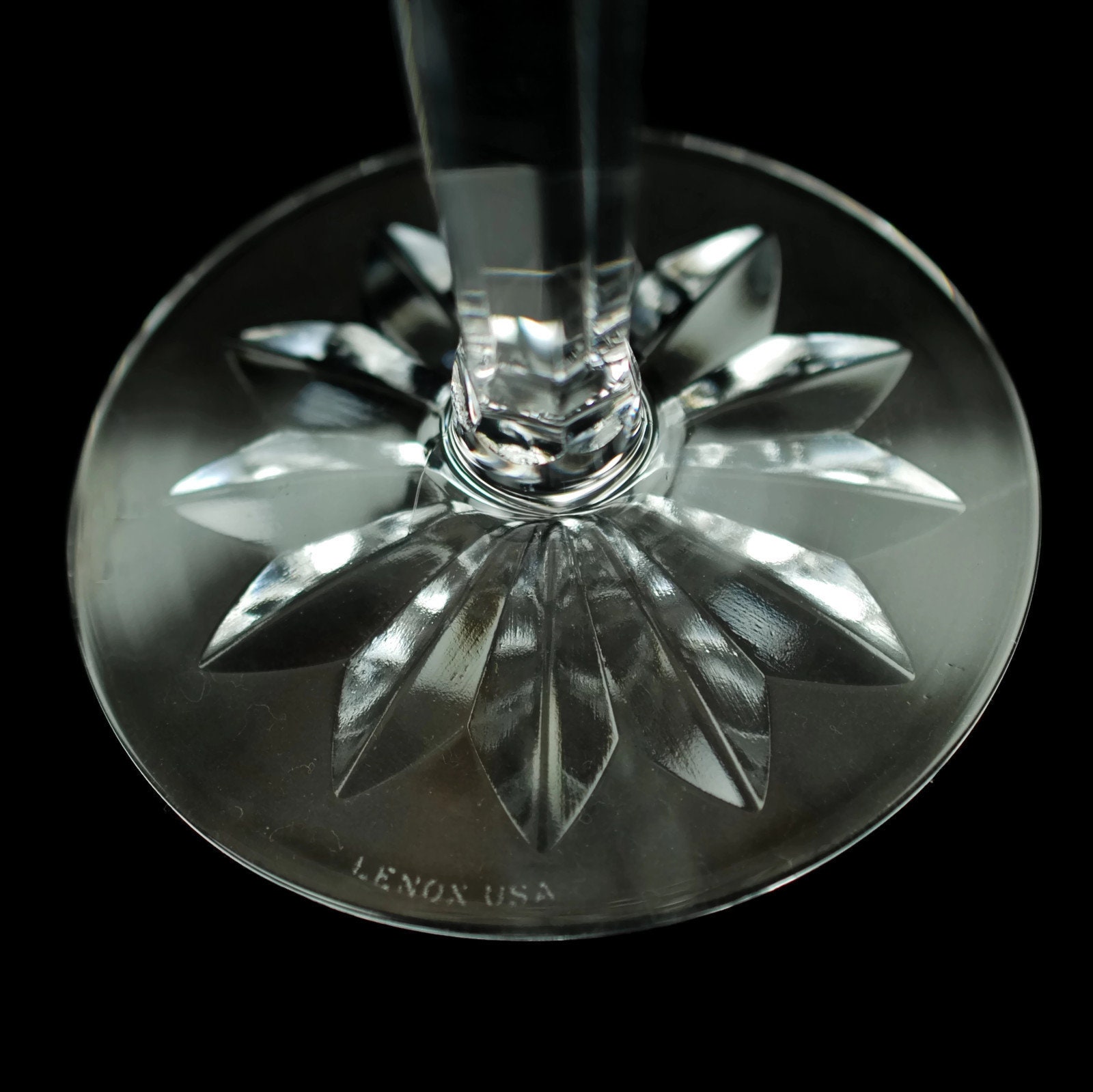 Vintage Lenox Charleston Pattern Cut Crystal Water Goblet | Etsy