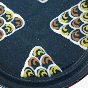 Vintage Necel Pottery Hand Decorated 6.5" Polish Folk Art Ceramic Plate ...