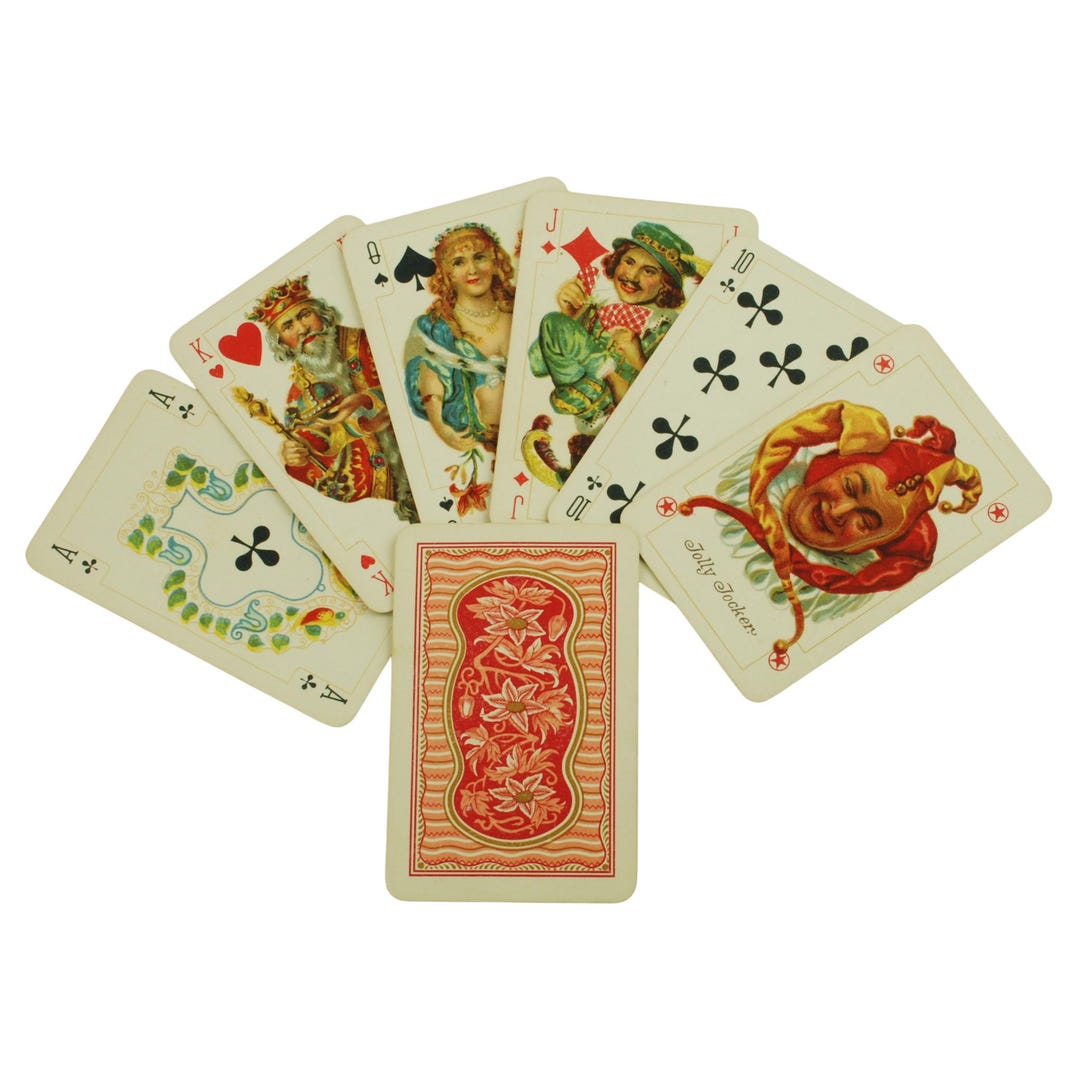 Vintage 1930s Piatnik "baroque" Playing Cards, Complete 52 Card Set ...