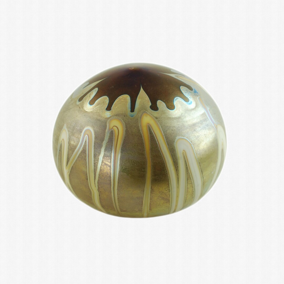 Vintage Stephen Fellerman Hand Blown Iridescent Art Glass Paperweight ...
