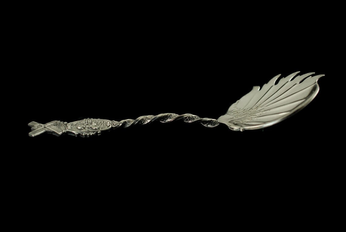 Antique Ornate Dutch Cucumber Tomato Spoon With Twisted - Etsy