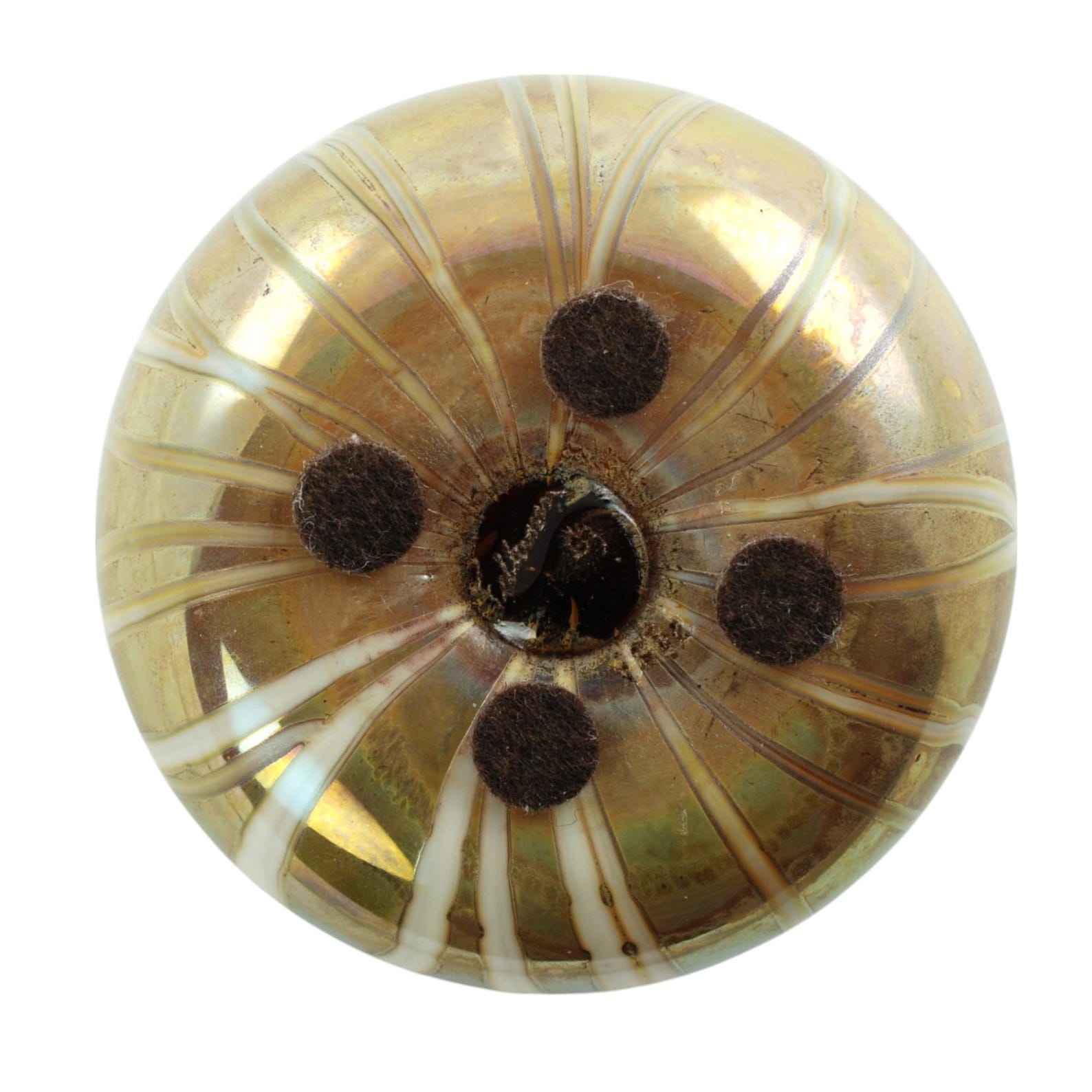Vintage Stephen Fellerman Hand Blown Iridescent Art Glass Paperweight ...