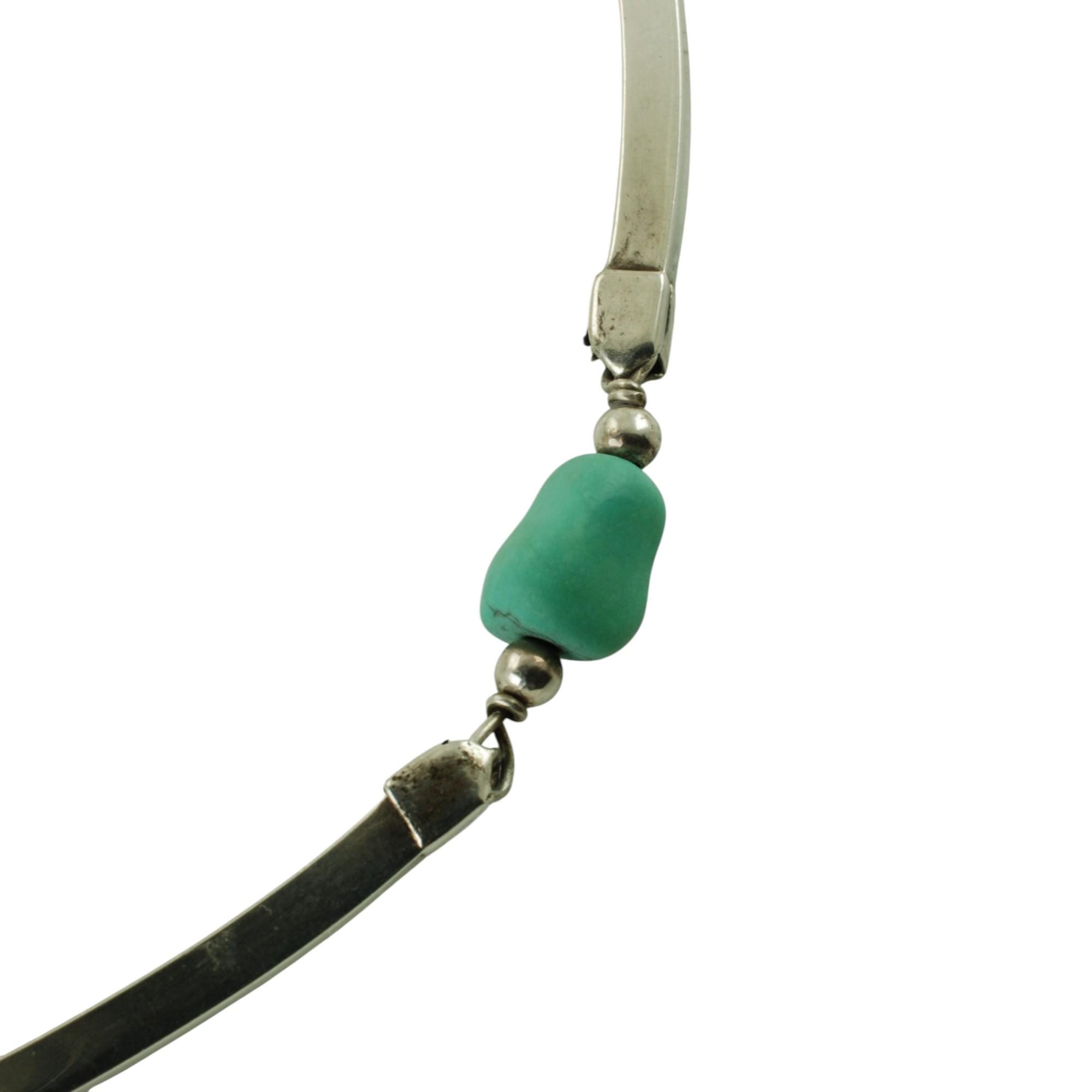 Vintage Sterling Silver Segmented Collar Choker Necklace With Tumbled ...