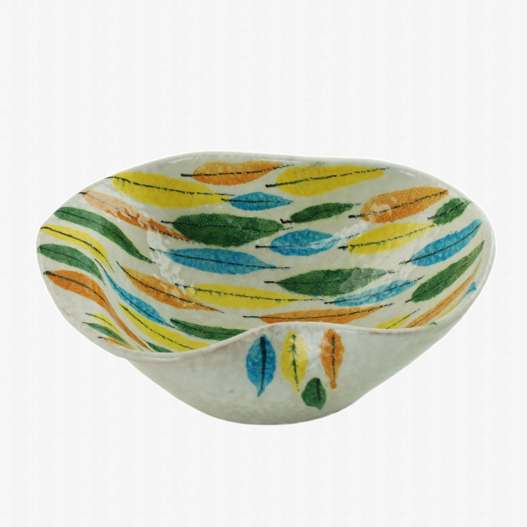Vintage Bitossi Italy Piume Multi-color Feather Ceramic Bowl - Etsy