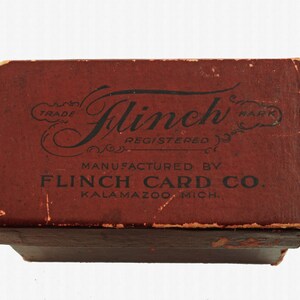Antique Flinch Playing Card Game in Original Box With Instruction Sheet ...